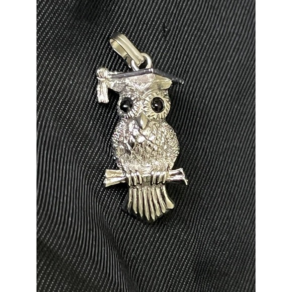 Monet | Jewelry | Vintage Monet Owl Graduation Cap Charm Pendant Silver ...